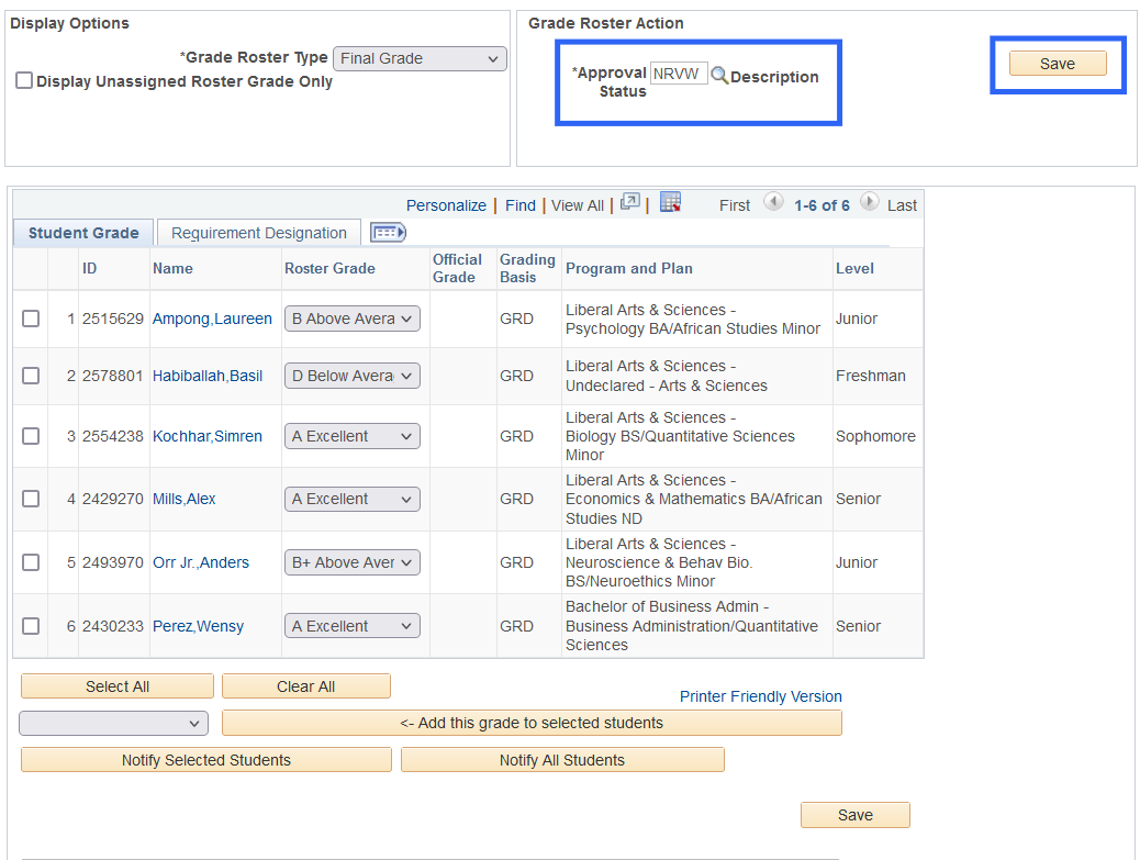 Grade Entry | Emory University | Atlanta GA