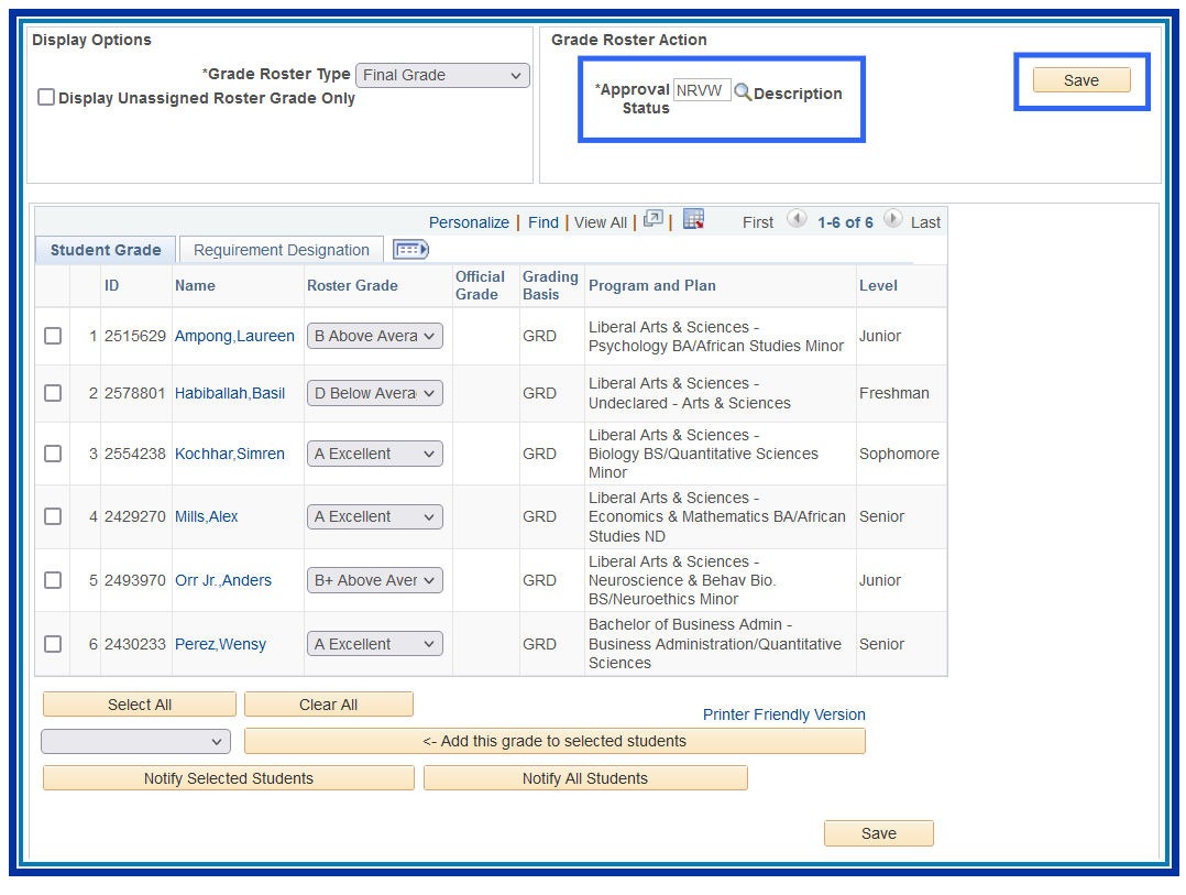 Grade Entry | Emory University | Atlanta GA