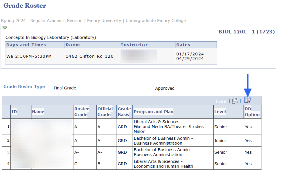 Grade Entry | Emory University | Atlanta GA